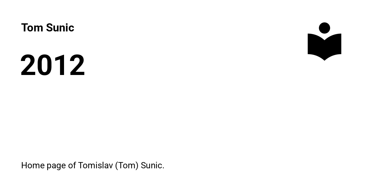 2012 - Tom Sunic