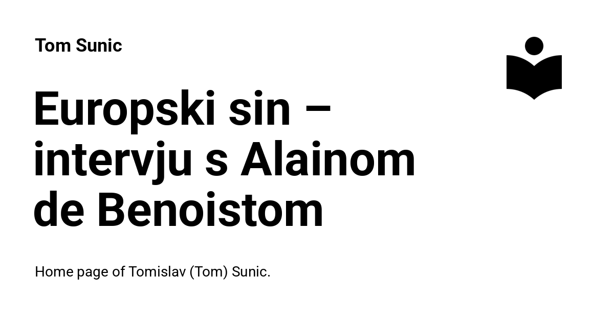Europski sin – intervju s Alainom de Benoistom - Tom Sunic